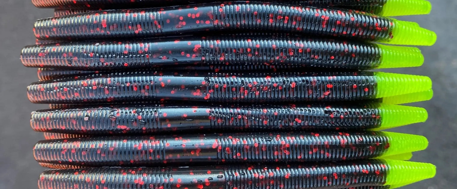 Chartreuse Tipped Stick Worms for Bass Fishing Tips — Obee Fishing Co.